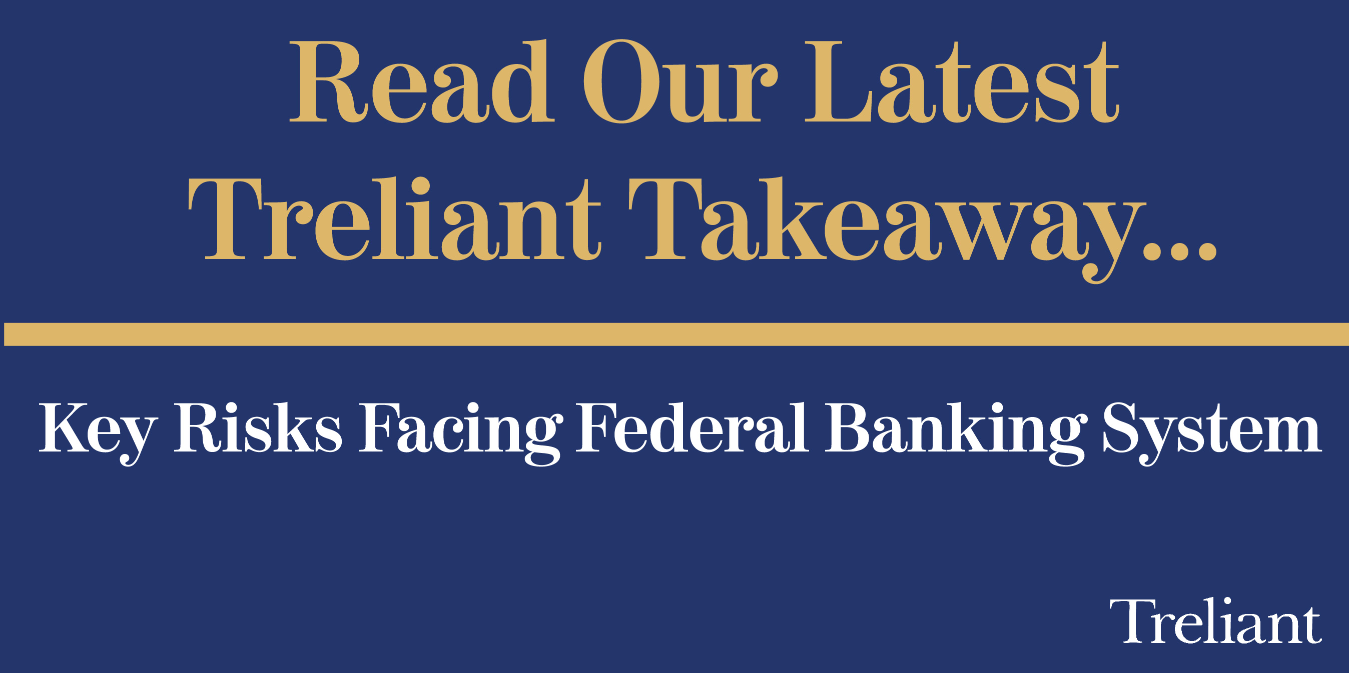 Treliant Takeaway...Key Risks Facing Federal Banking System - Treliant