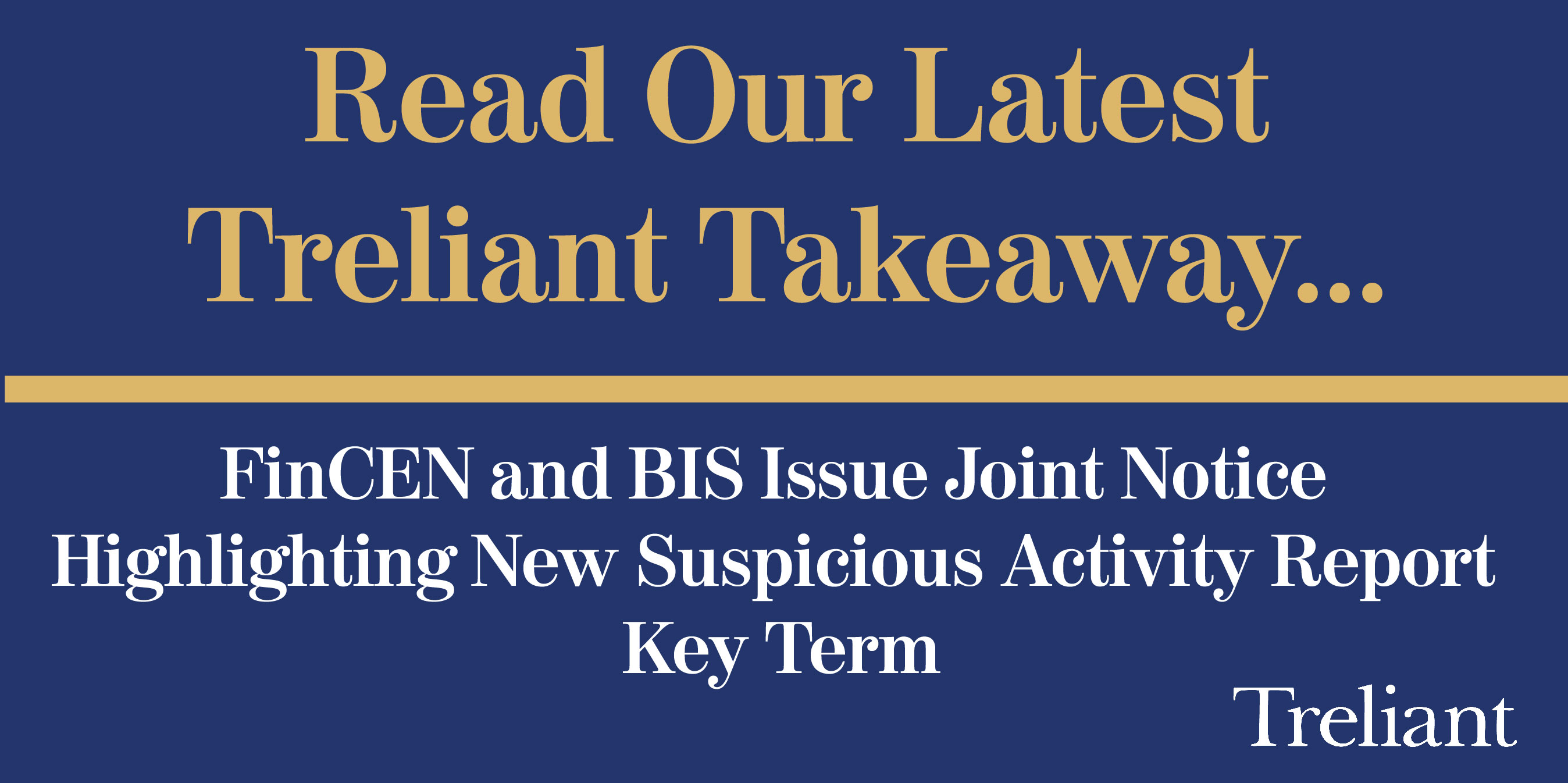 Treliant Takeaway...Financial Institutions to Remain Vigilant Against ...